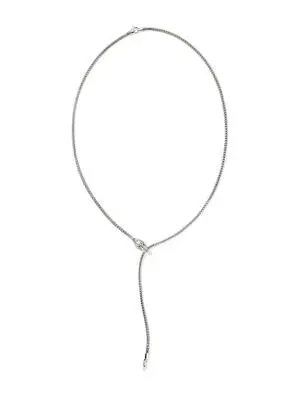 John Hardy Sterling Naga Lariat Necklace With Blue Sapphire