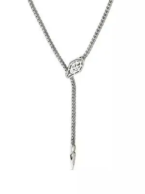 John Hardy Sterling Naga Lariat Necklace With Blue Sapphire