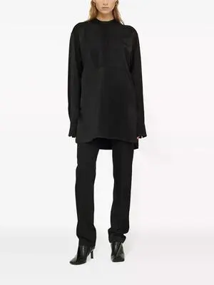 JIL SANDER Band Collar Embroidered Logo Shirt