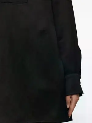 JIL SANDER Band Collar Embroidered Logo Shirt