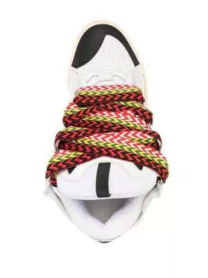 LANVIN Curb Sneakers With Suede Trim - White