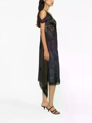 MARINE SERRE Regenerated Patchwork Midi Dress