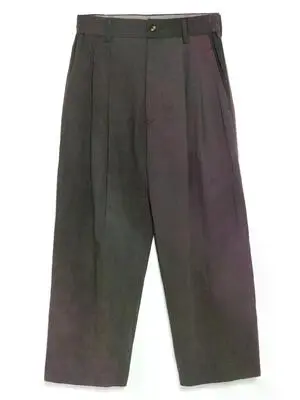 ZIGGY CHEN Collaged Wide Leg Trousers - Purple