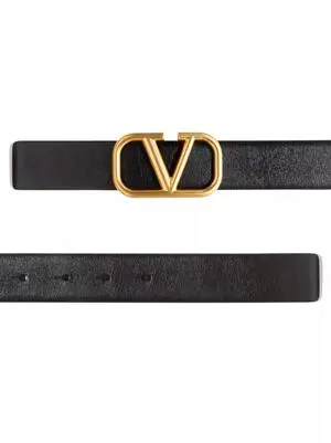 Valentino Garavani Vlogo Signature Leather Belt