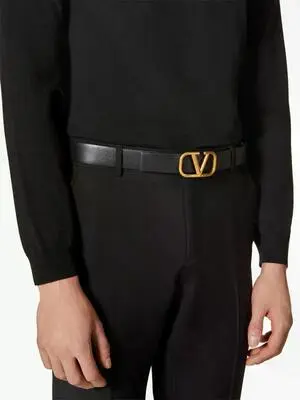 Valentino Garavani Vlogo Signature Leather Belt
