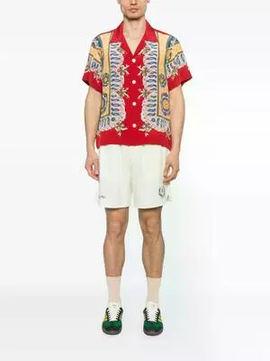 REPRESENT Embroidered-logo Shorts - Neutrals