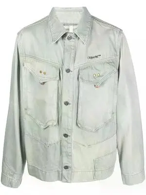 OBJECTS IV LIFE Logo-embroidered Denim Jacket