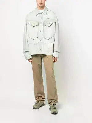 OBJECTS IV LIFE Logo-embroidered Denim Jacket