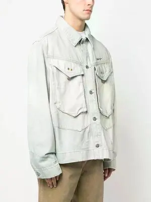 OBJECTS IV LIFE Logo-embroidered Denim Jacket