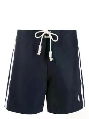 Palm Angels Logo-embroidered Swimming Shorts - Blue