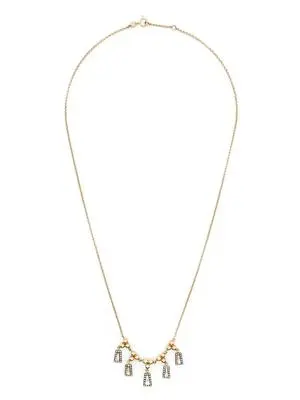 LEANDRA 18kt Yellow Diamond Taper Pendant Necklace