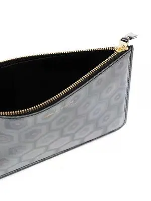 Comme Des Garçons Holographic Hexagonal-print Pouch