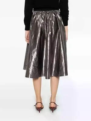 FORTE_FORTE Metallic Midi Skirt
