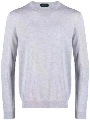 ZANONE Crew Neck Fine Knit Jumper - Grey