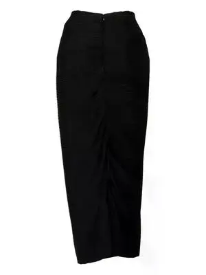 DEL CORE Popcorn Texture Pencil Midi Skirt