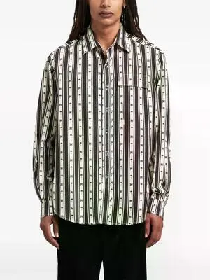 Palm Angels Palm Tree Striped Shirt