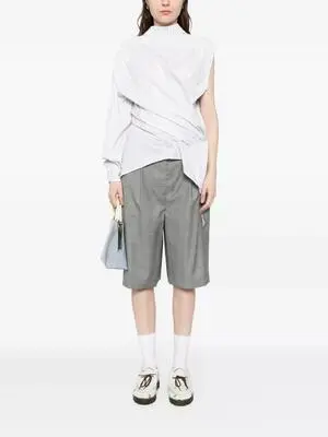 MOOHONG Tailored Shorts With Cutout Detail