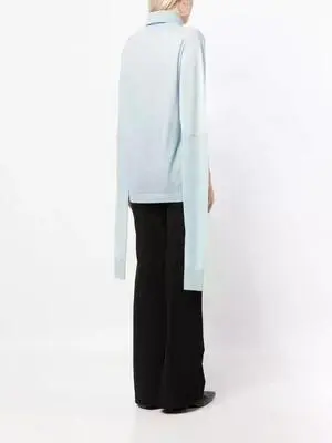 Helmut Lang Cut-out Detail Cashmere Jumper - Blue