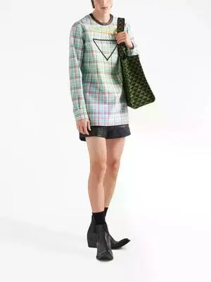 Prada Zigzag-trim Cotton Shirt