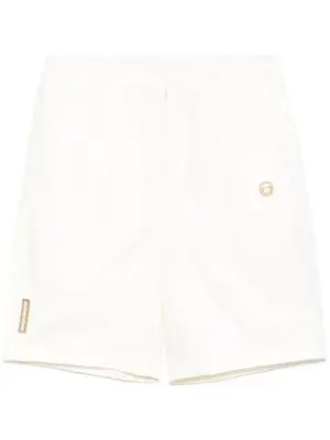 AAPE BY *A BATHING APE Logo-patch Shorts - Neutrals