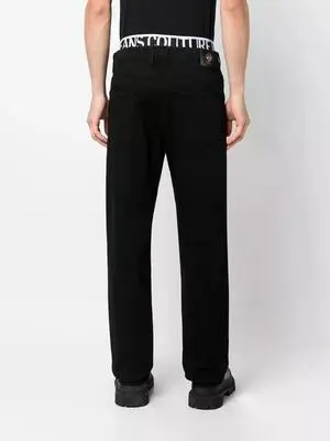 Versace Logo Band Straight-leg Jeans