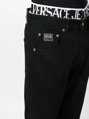 Versace Logo Band Straight-leg Jeans