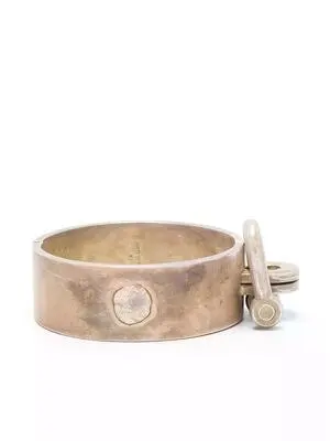 PARTS OF FOUR Plated Brass Restraint Cuff Bracelet With Diamond Accents - Silver