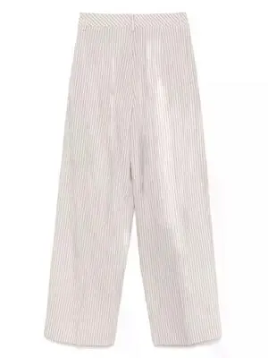 Liu Jo Striped Wide Leg Trousers - Neutrals