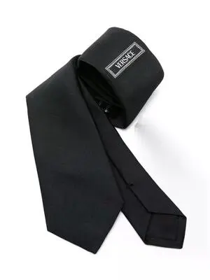 Versace Jacquard Tie - Black