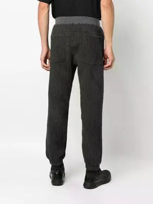 WHITE MOUNTAINEERING Ribbed Cotton-blend Track Pants - Grey
