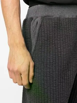 WHITE MOUNTAINEERING Ribbed Cotton-blend Track Pants - Grey