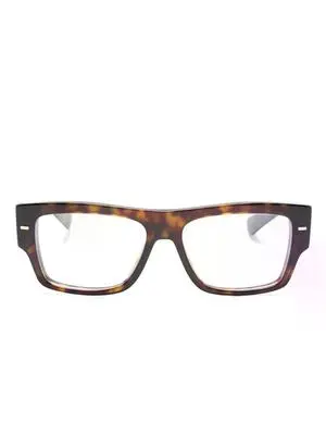 Dolce & Gabbana Tortoiseshell Rectangle Eyeglasses - Brown