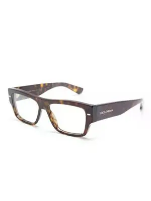 Dolce & Gabbana Tortoiseshell Rectangle Eyeglasses