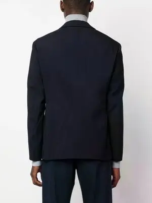 Giorgio Armani Micro-canneté Effect Notched-lapel Blazer