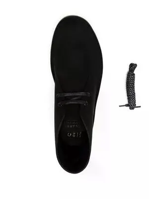 Clarks Desert Leather Lace-up Boots - Black