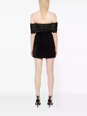 ANINE BING Fleur Off-shoulder Mini Dress