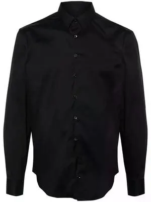 Giorgio Armani Classic-collar Poplin Shirt - Blue