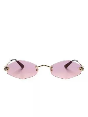 Cartier Panthère Embellishment Sunglasses - Pink