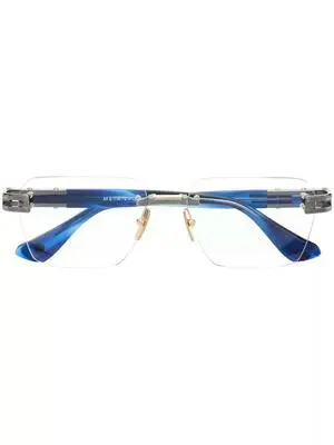 Dita Rimless Square-frame Eyeglasses - Blue