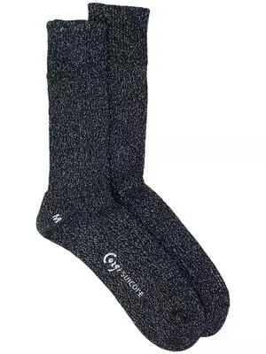 Suicoke Logo-print Ankle Socks - Blue