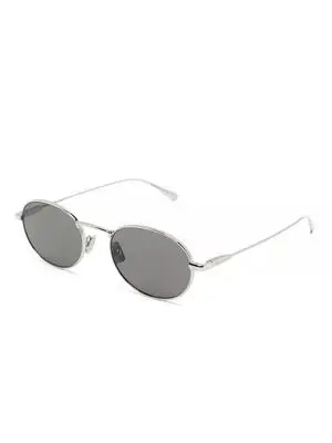 Saint Laurent Oval Frame Sunglasses - Silver