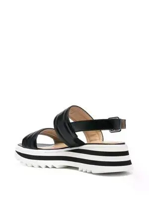 Casadei Logo-print Wedge Sandals