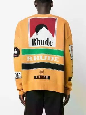 Rhude Intarsia-knit Crew Neck Jumper
