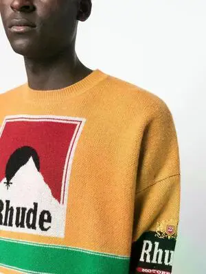 Rhude Intarsia-knit Crew Neck Jumper
