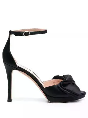 Kate Spade New York 100mm Bow-detail Satin Sandals - Black
