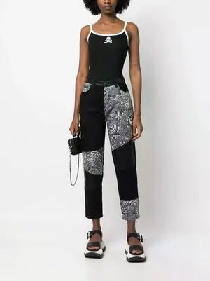 Philipp Plein Skull Print Spaghetti Strap Tank Top