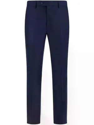 Boggi Milano Bird's Eye Tailored Trousers - Blue