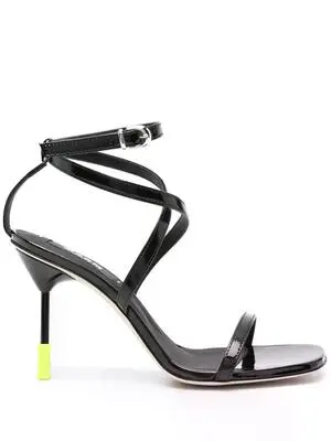 MSGM Patent Leather Sandals - Black
