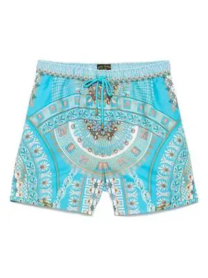 Camilla Temple Of Light Swim Shorts - Blue
