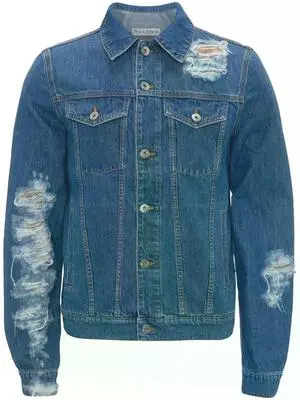 JW Anderson Distressed Denim Jacket - Blue